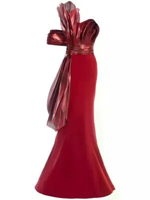 GABY CHARBACHY Asymmetrical Gown - Red