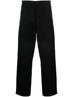 Carhartt Work In Progress Calder Mid-rise Wide-leg Twill Trousers - Black