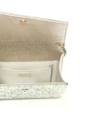 JIMMY CHOO Candy Glitter Detailing Clutch - Silver
