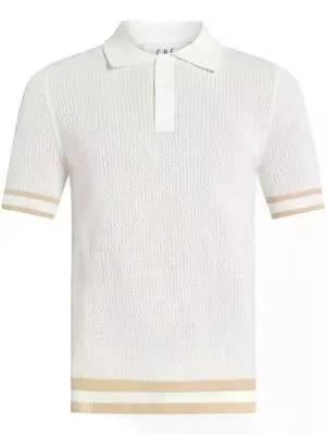 CHE Open-knit Cotton Polo Shirt - White