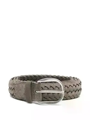 Orciani Orciani Suede Braided Belt Grey