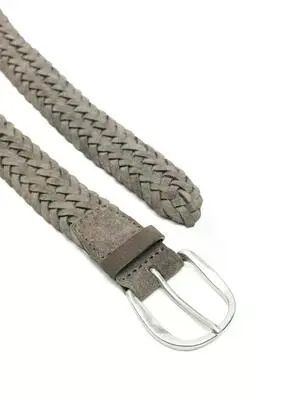 Orciani Suede Braided Belt - Grey