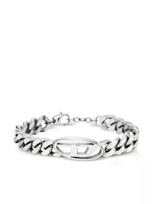 DIESEL® Dx1432 Logo-plaque Bracelet - Silver