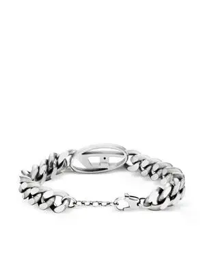 DIESEL® Logo Plaque Chain Bracelet