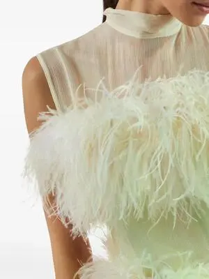 TALLER MARMO Feather Embellished Mini Dress