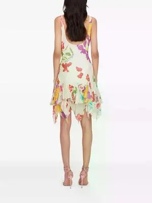 DONDE ESTEBAN Floral Print Mini Dress - Neutrals