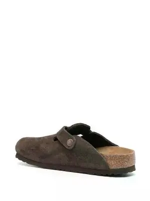 BIRKENSTOCK Boston Suede Slippers - Brown