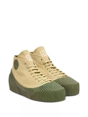Balmain Riff High Top Sneakers - Neutrals