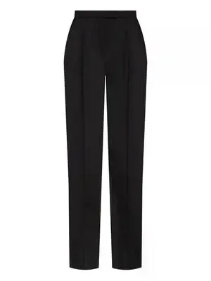 Alexander McQueen High-waisted Tailored Trousers With Pleat Detail - Black