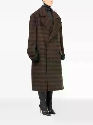 MAISON MARGIELA Checked Double-breasted Coat