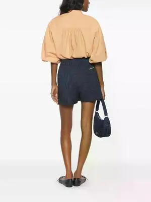 Maison Kitsuné Embroidered Long-sleeved Shirt - Neutrals