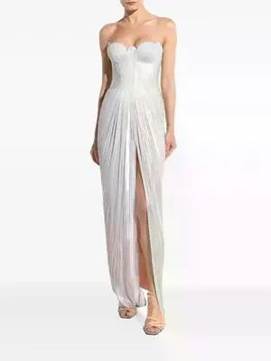 MARIA LUCIA HOHAN Strapless Pleated Gown