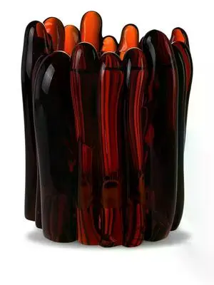 ALEXA LIXFELD Antho Glass Sculptured Vase - Brown