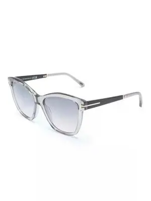TOM FORD Lucia Wayfarer-frame Sunglasses - Grey