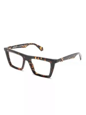 Off-White Square Frame Glasses - Brown