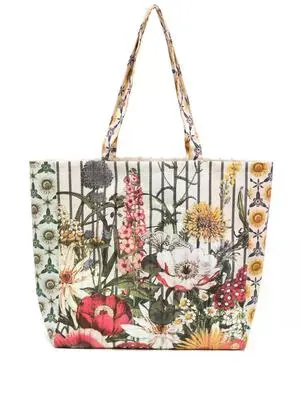 Biyan Flower-print Tote Bag - Neutrals