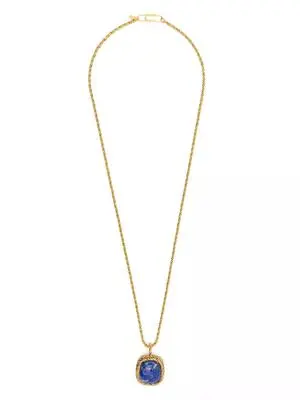 AURÉLIE BIDERMANN Long Miki Necklace With Lapis Lazuli Pendant - Gold