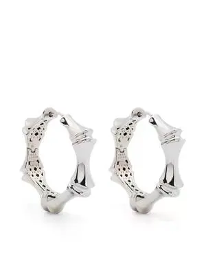 Eddie Borgo Large Bambu Hoop Earrings - Silver