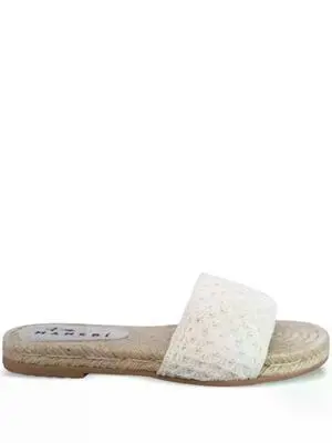 Manebí Crochet Slide Sandals - Neutrals