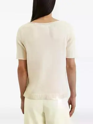 Marc O'polo Short Sleeve Ribbed Fine Knit Sweater