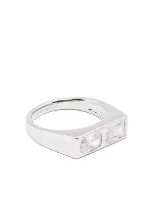 MARIA BLACK Us Three Signet Ring - Silver