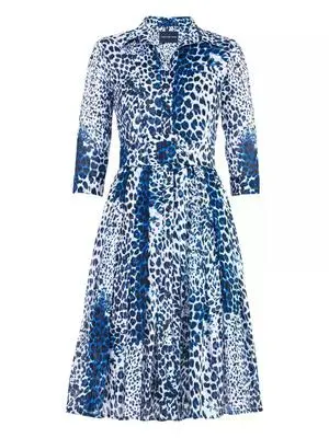 Samantha Sung Audrey Leopard-print Shirt Dress