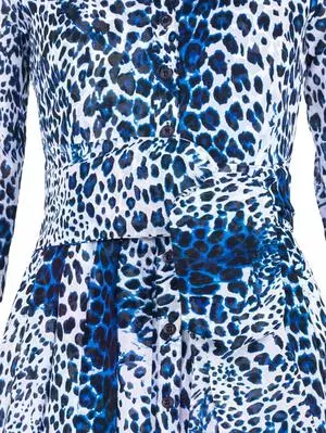 Samantha Sung Audrey Leopard-print Shirt Dress
