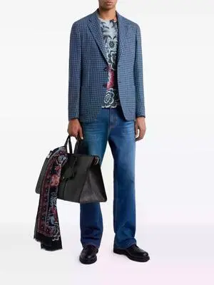 Etro Checked Single-breasted Blazer