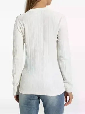 Balmain Button-embellished Long-sleeve Jumper - Neutrals