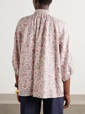 Loro Piana Olivia' Oversized Printed Linen Shirt