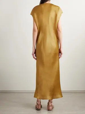 Khaite Darby Silk-organza Midi Dress - Yellow