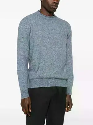 Brunello Cucinelli Crew Neck Long Sleeve Sweater - Blue