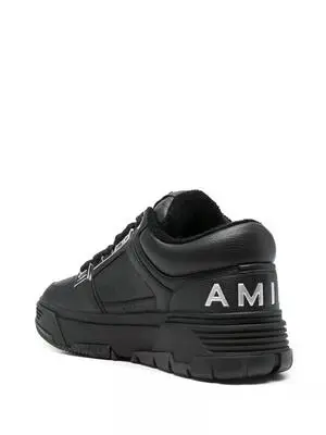 Amiri Logo-embellished Leather Sneakers
