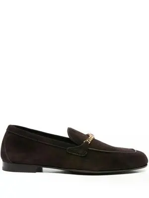 Versace Medusa Suede Loafers - Brown