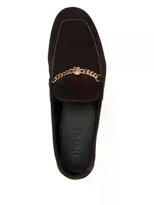 Versace Medusa Suede Loafers - Brown