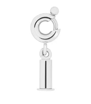Loewe Brass Personalisation Bar Bag Charm - Silver