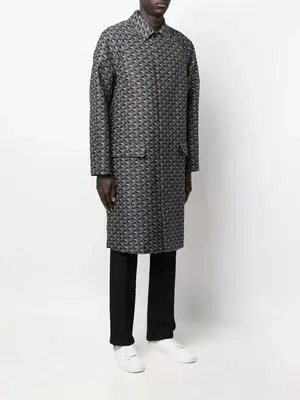 FERRARI Graphic Print Single-breasted Coat
