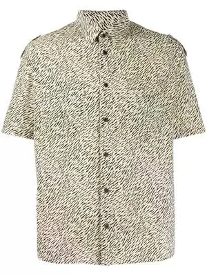 Saint Laurent Zebra Print Shirt - Neutrals
