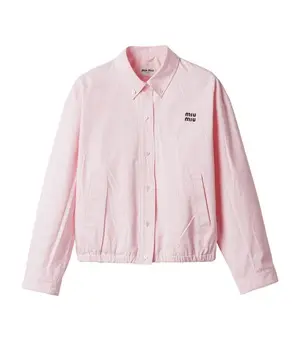 Miu Miu Poplin Blouson Jacket - Pink