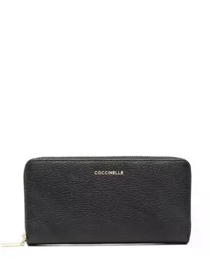 COCCINELLE Metallic Soft Wallet - Black
