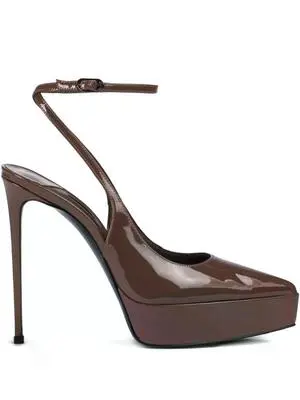 LE SILLA 140mm Uma Slingback Pumps - Brown