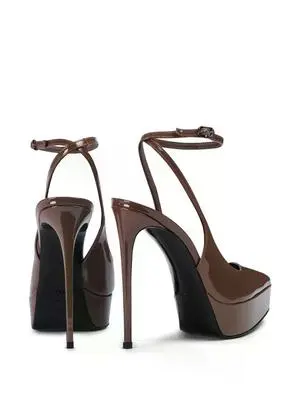LE SILLA 140mm Uma Slingback Pumps - Brown