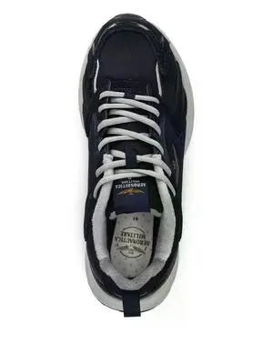 AERONAUTICA MILITARE Navy Mesh-paneled Running Sneakers