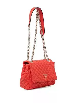 Guess Quilted Shoulder Bag With Chain Strap