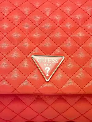 Guess Quilted Shoulder Bag With Chain Strap