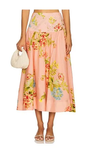 Hemant & Nandita Floral Midi Skirt