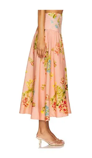 Hemant & Nandita Floral Midi Skirt