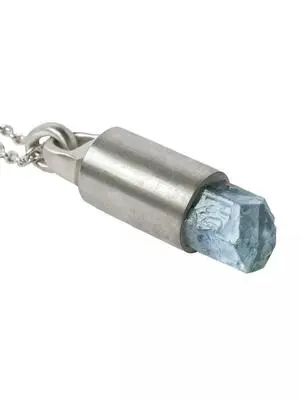 PARTS OF FOUR Aquamarine Pendant Necklace - Silver