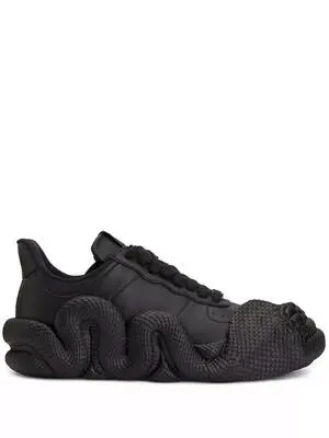 GIUSEPPE ZANOTTI Leather 3d Cobra Detail Low-top Sneakers - Black