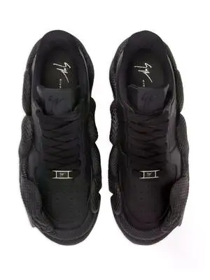GIUSEPPE ZANOTTI Leather 3d Cobra Detail Low-top Sneakers - Black